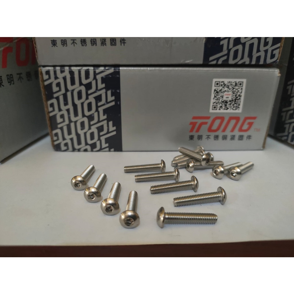 Jual SS 304 / Baut L BUTTON M8x30 / Head Socket Stainless M8 | Shopee Indonesia
