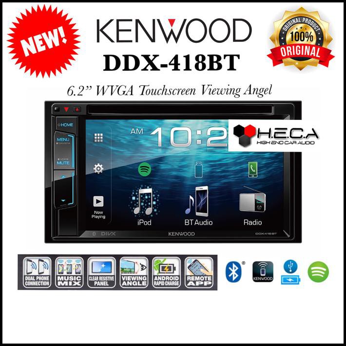 Jual Kenwood Ddx-418Bt Head Unit Ddx 418 Bt Tape Mobil Double Din Ddx418Bt | Shopee Indonesia