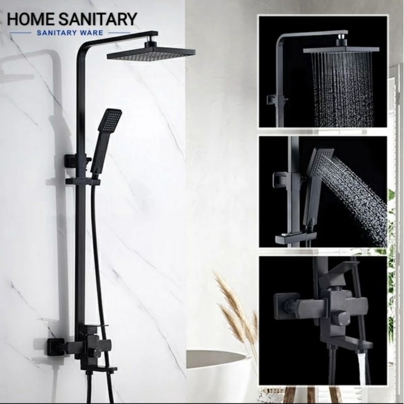 Jual Shower Tiang Black Shower Column Stinless Shower Tiang Panas ...