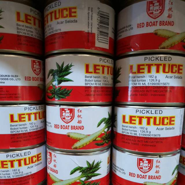 Jual red boat pickled lettuce 182 g acar selada chaisim kaleng | Shopee ...