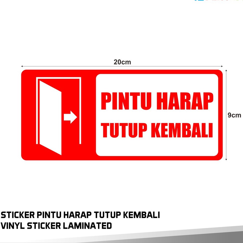 Jual STICKER PINTU HARAP TUTUP KEMBALI STIKER PERINGATAN TOKO KANTOR KACA | Shopee Indonesia