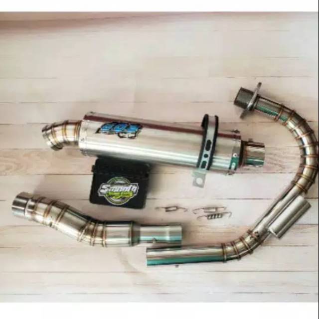 Jual KNALPOT RACING DOS TIGER MEGAPRO GL PRO LEHER BOOM | Shopee Indonesia