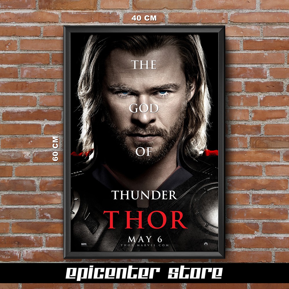 Jual Poster Film Thor - Thor 1 40x60 + Frame | Shopee Indonesia