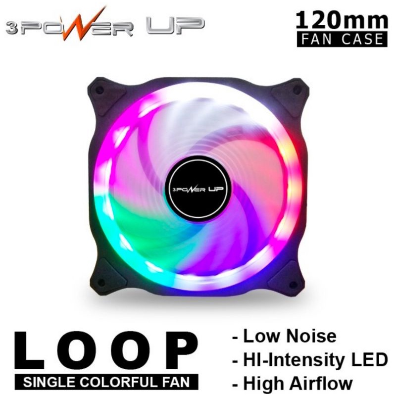Jual 3 Power Up LOOP Fan Casing 12cm Single RGB Light LED | Shopee ...