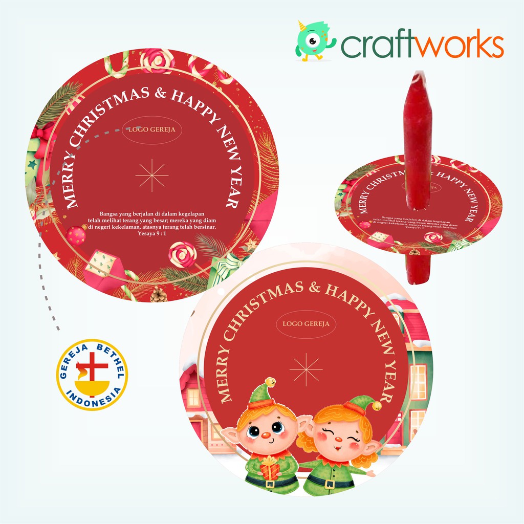 Jual TATAKAN LILIN NATAL - CUSTOM | Shopee Indonesia