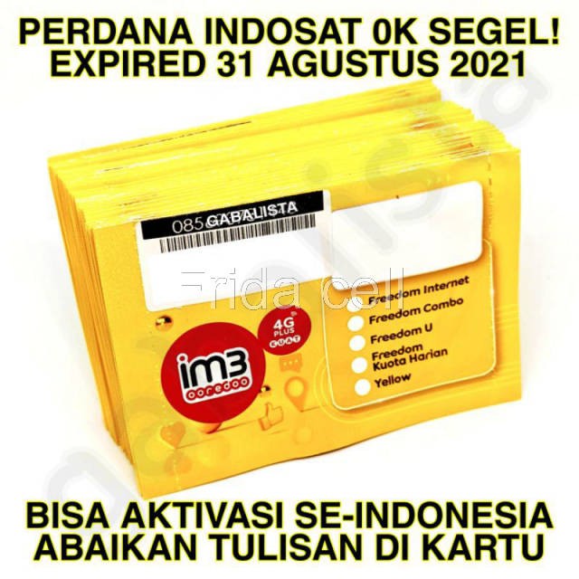 Jual Frida cell - Kartu Perdana Indosat im3 ooredoo Pulsa 0k SP Reguler ...