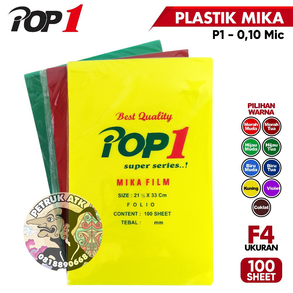 Jual [PAK] COVER PLASTIK MIKA JILID FOLIO BENING WARNA TRANSPARAN 0.8 ...