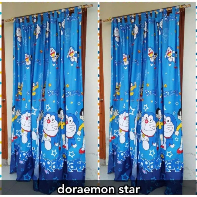 Jual Gorden Pintu dan jendela Motif Doraemon Star | Shopee Indonesia