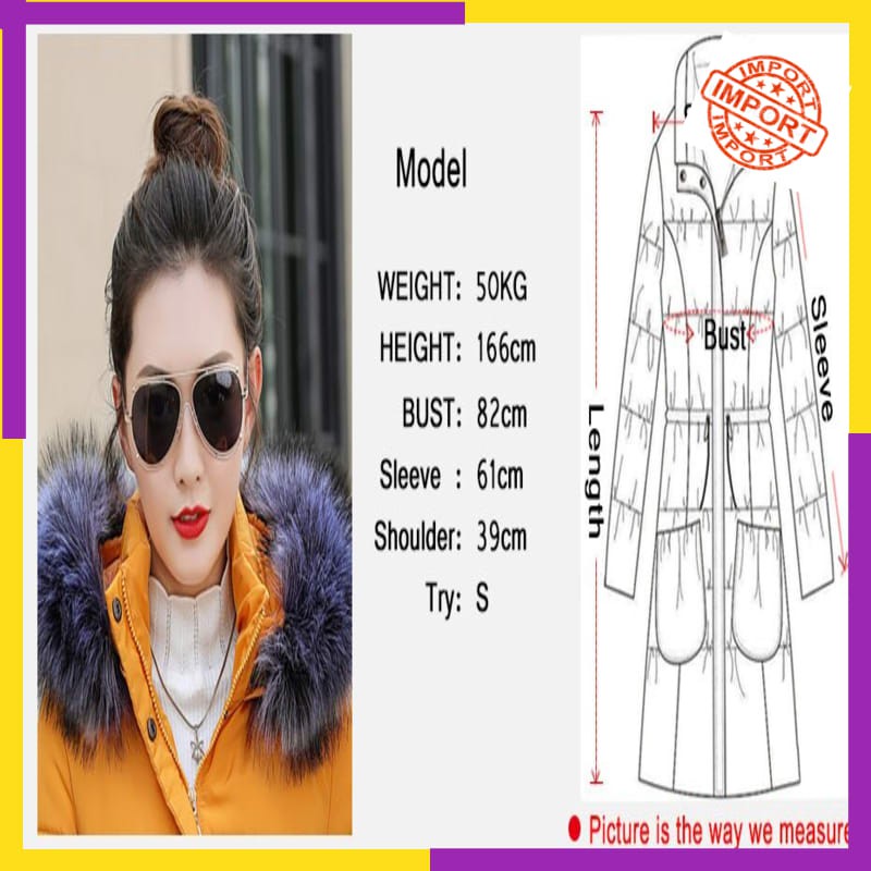 Jual Coat Wanita Import Eksklusif Winter Jacket Women Big Fur Hooded ...