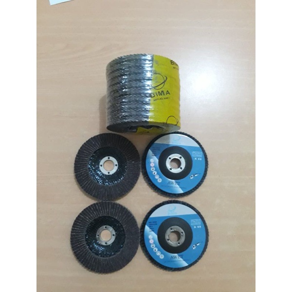 Jual Amplas Susun merek Bima/Flap Disc BIMA Grit 60/A60/#60 | Shopee ...