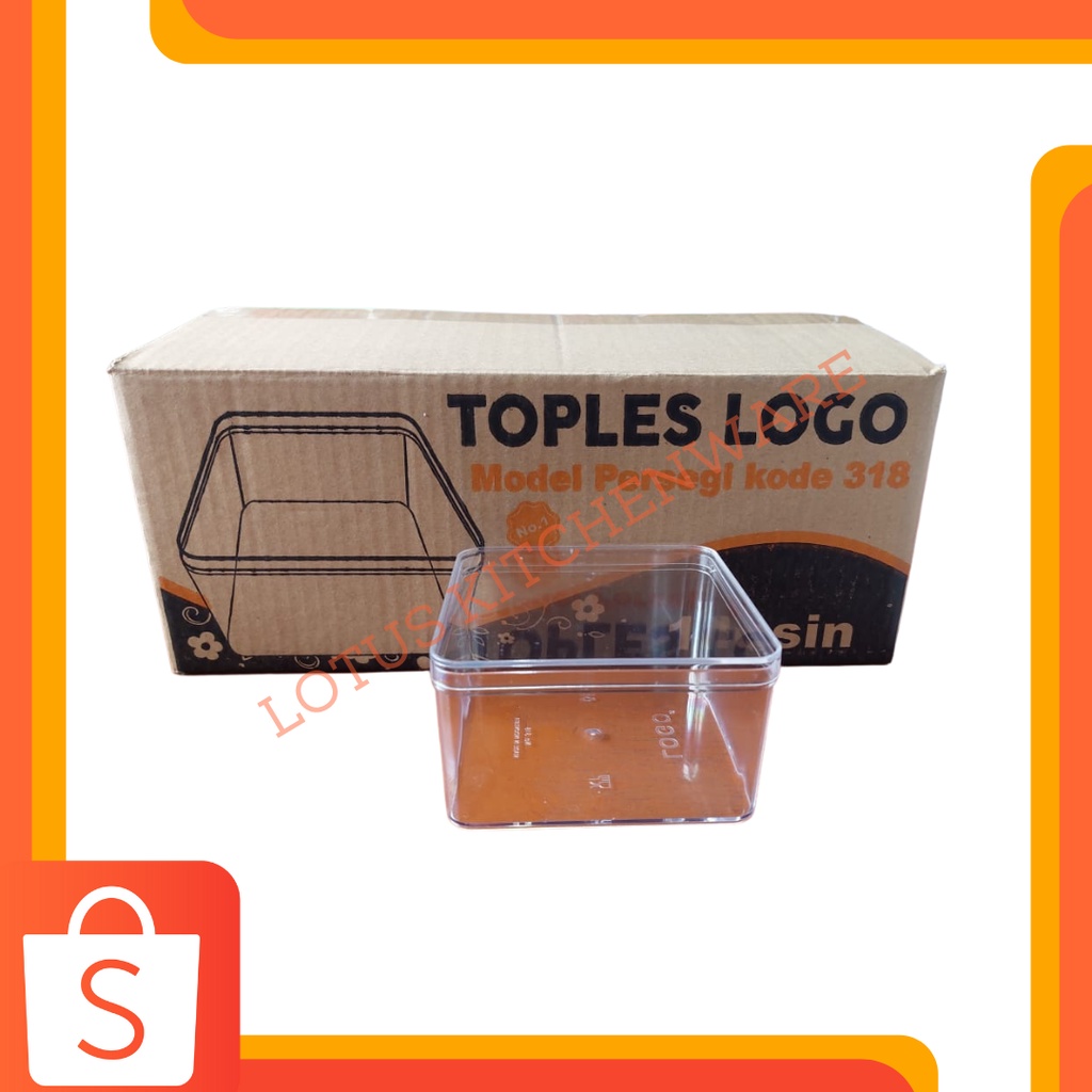 Jual [GRAB/GOJEK] toples pudding / toples kue / toples segi empat logo ...