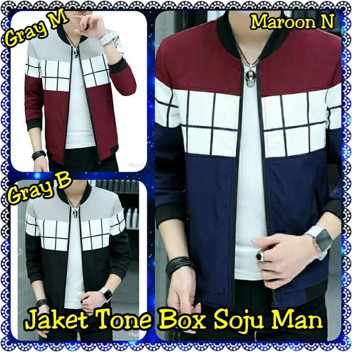 Jual Jaket Tone Box Soju Man | Shopee Indonesia