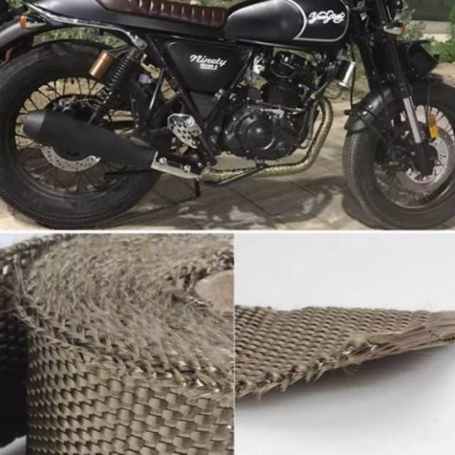 Jual Exhause wrap pembalut knalpot import tintanium 5 meter | Shopee ...