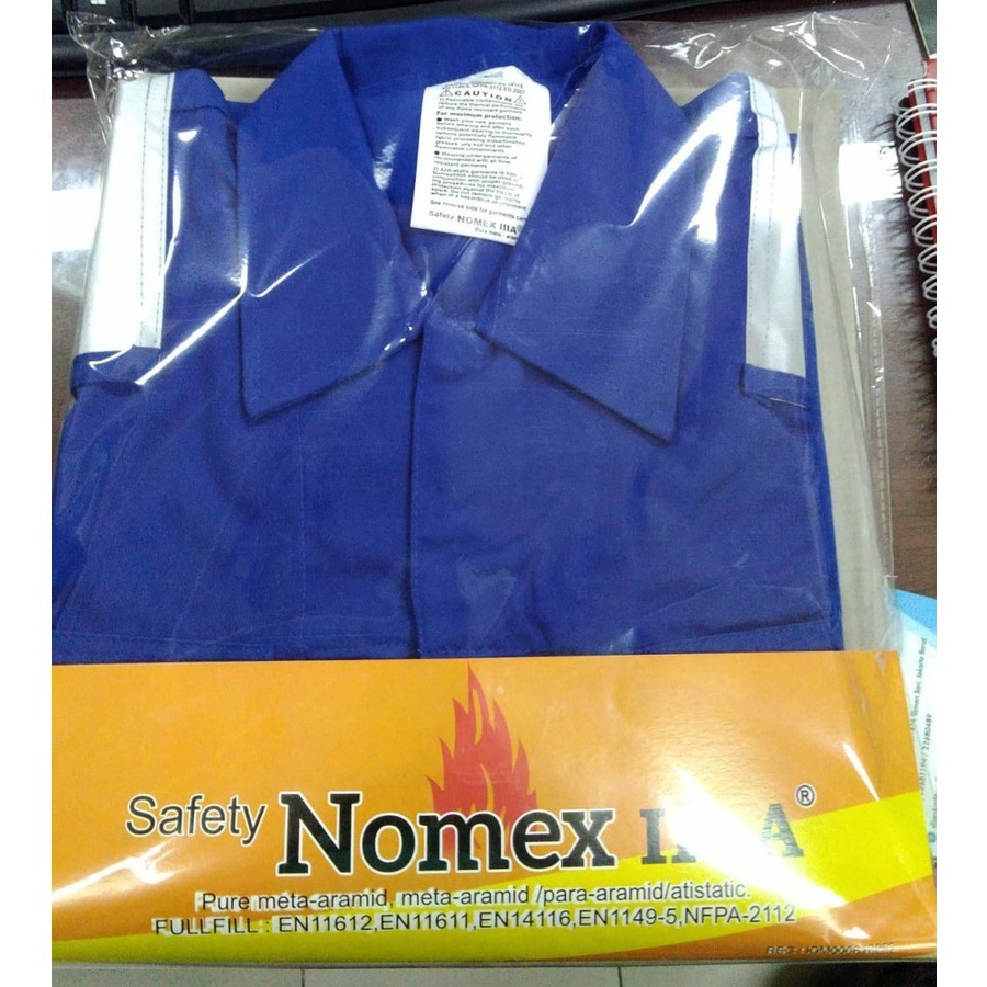Jual Wearpack Nomex IIIA Flame Retardant Coverall Anti Api Biru Bca ...