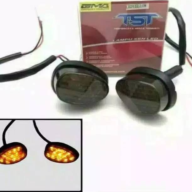 Jual Lampu sen oval TST/sen vering oval tempel/sen R15/ninja/CBR/gsx UNIVERSAL LAMPU SEIN TEMPEL ...