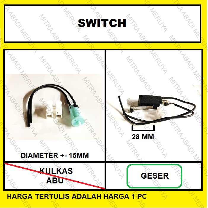 Jual Saklar Lemari Sliding Sakelar Pintu Geser On Off Switch Geser ...