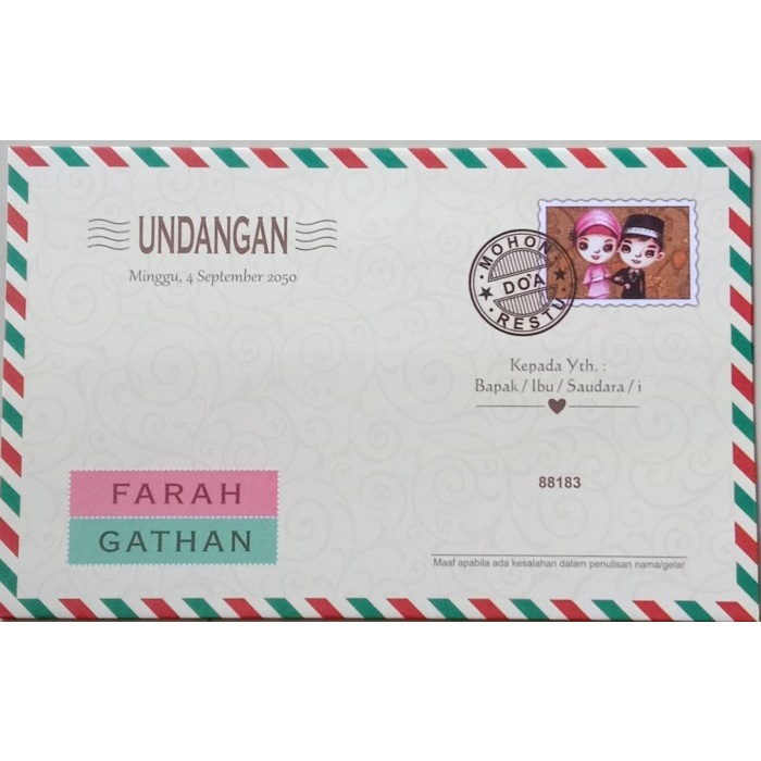 Jual Blangko Undangan Pernikahan ERA BARU / ERBA 88183 COVER Harga ...