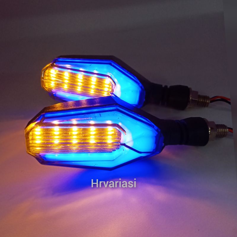 Jual variasi lampu sen motor Led 2in1 sen moge universal Vixion Byson ...