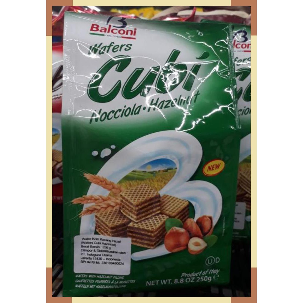 Jual wafers Cubi nocciola hazelnut 250 gram | Shopee Indonesia