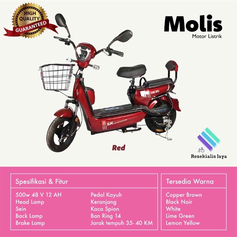 Jual Sepeda listrik Molis | Shopee Indonesia