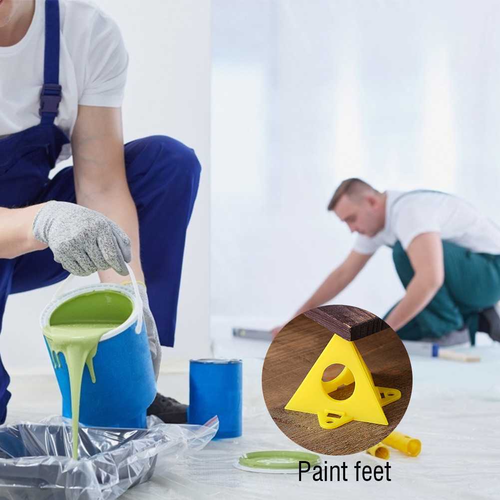 Jual [10 PC] Alat Bantu Mengecat Piramid Stand Holder Paint Feet Hold ...