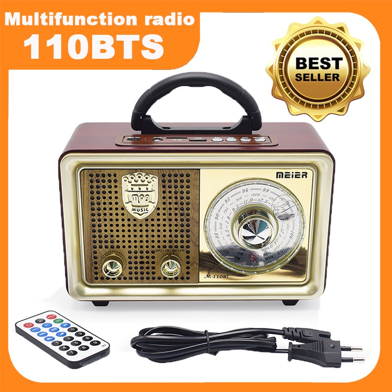 Jual Radio Portabel 110BTS Retro FM/AM/SW Radio Speaker System dengan ...