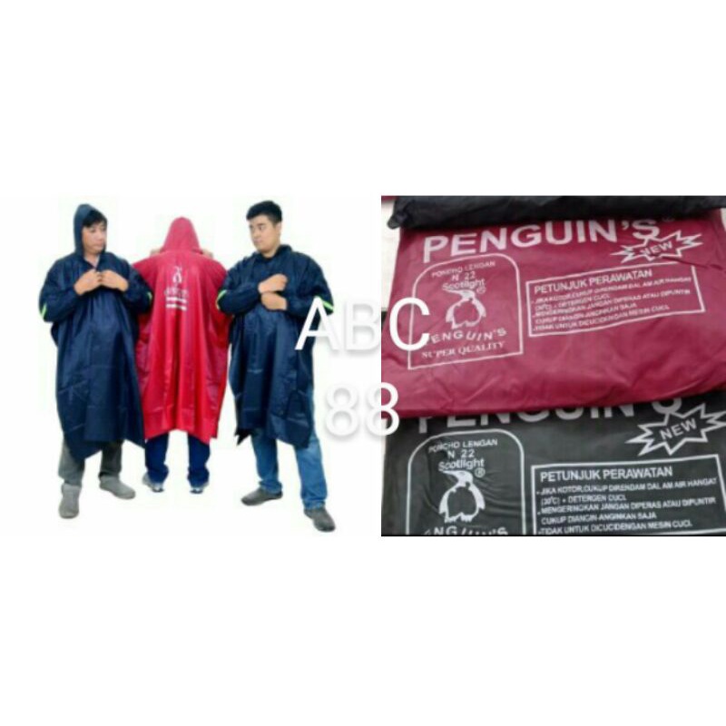 Jual Jas hujan Penguin's Tipe Poncho Lengan N 22 Scotlight ORIGINAL ...