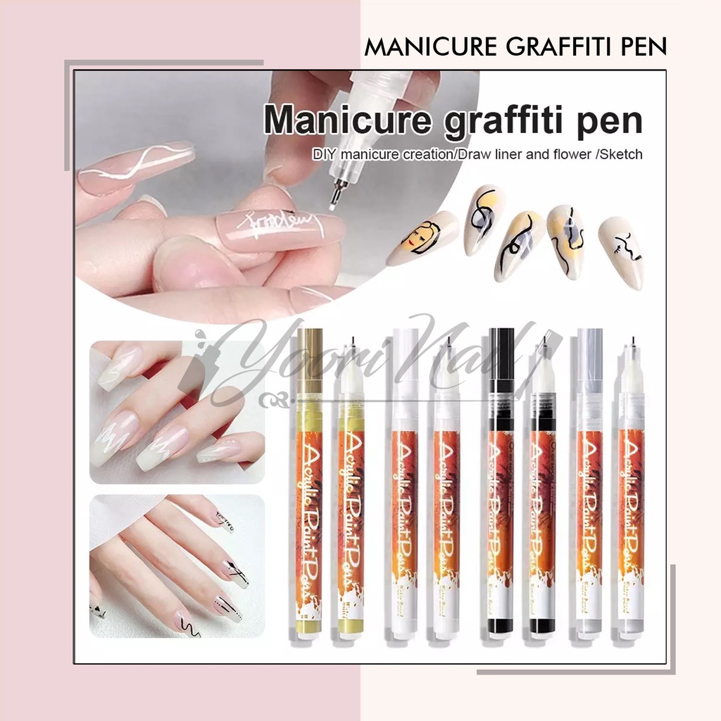 Jual Grafitti pen acrylic paint gel nail art pen lukis nailart dekorasi ...