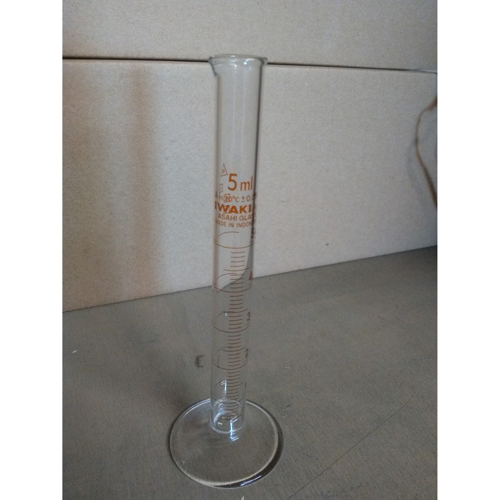 Jual IWAKI Measuring Cylinder 5 ml | Gelas Ukur IWAKI | Shopee Indonesia