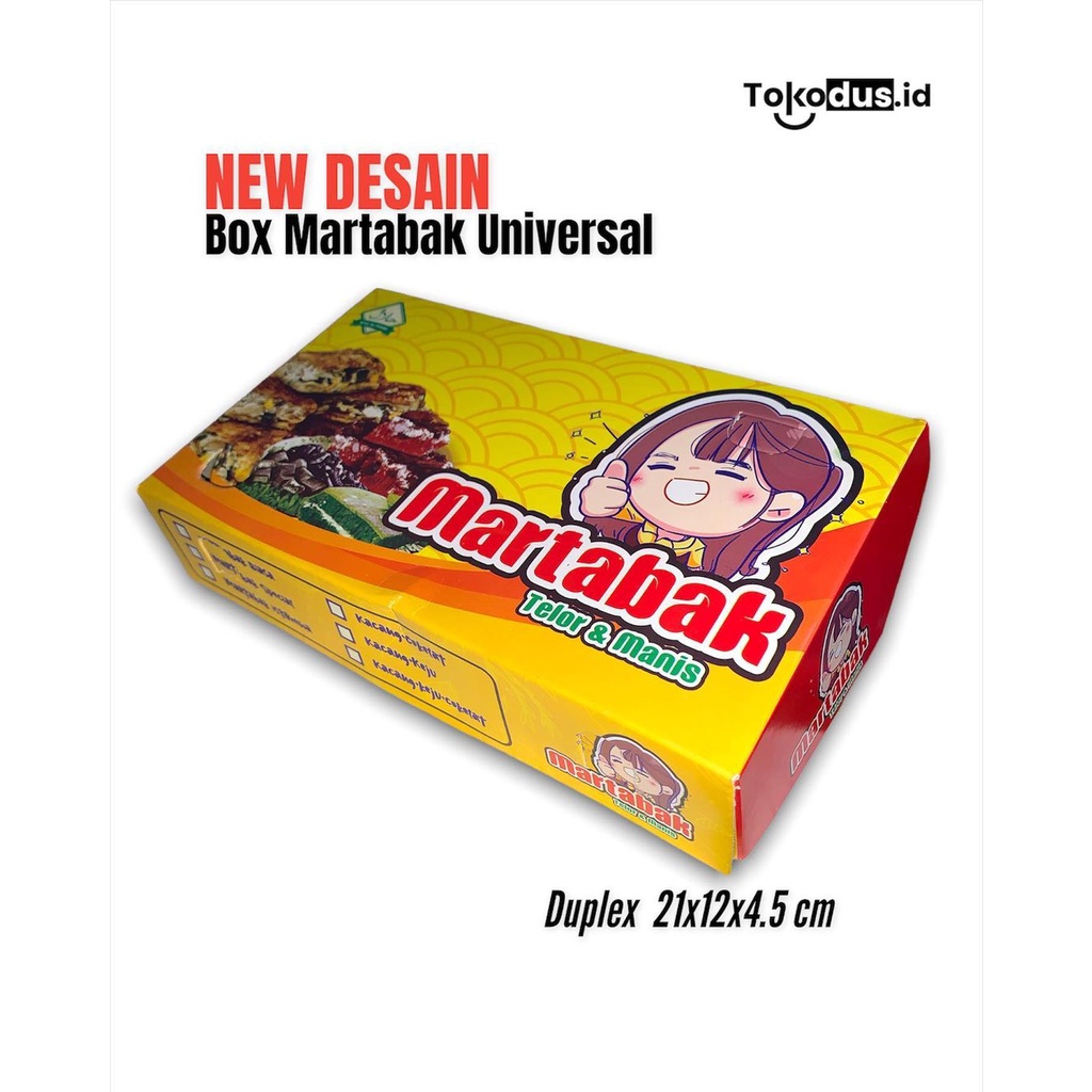 Jual Dus Martabak telur / Box Martabak manis / Kemasan martabak isi 25 ...