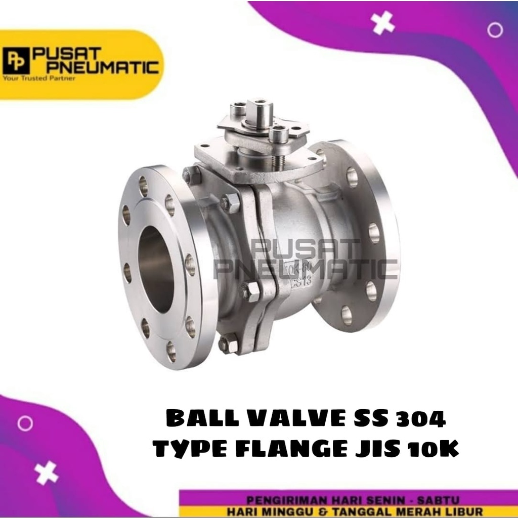 Jual 6" Stop Kran Ball Valve Stainless Steel 304 Type Flange JIS 10K Size 6 Inch | Shopee Indonesia
