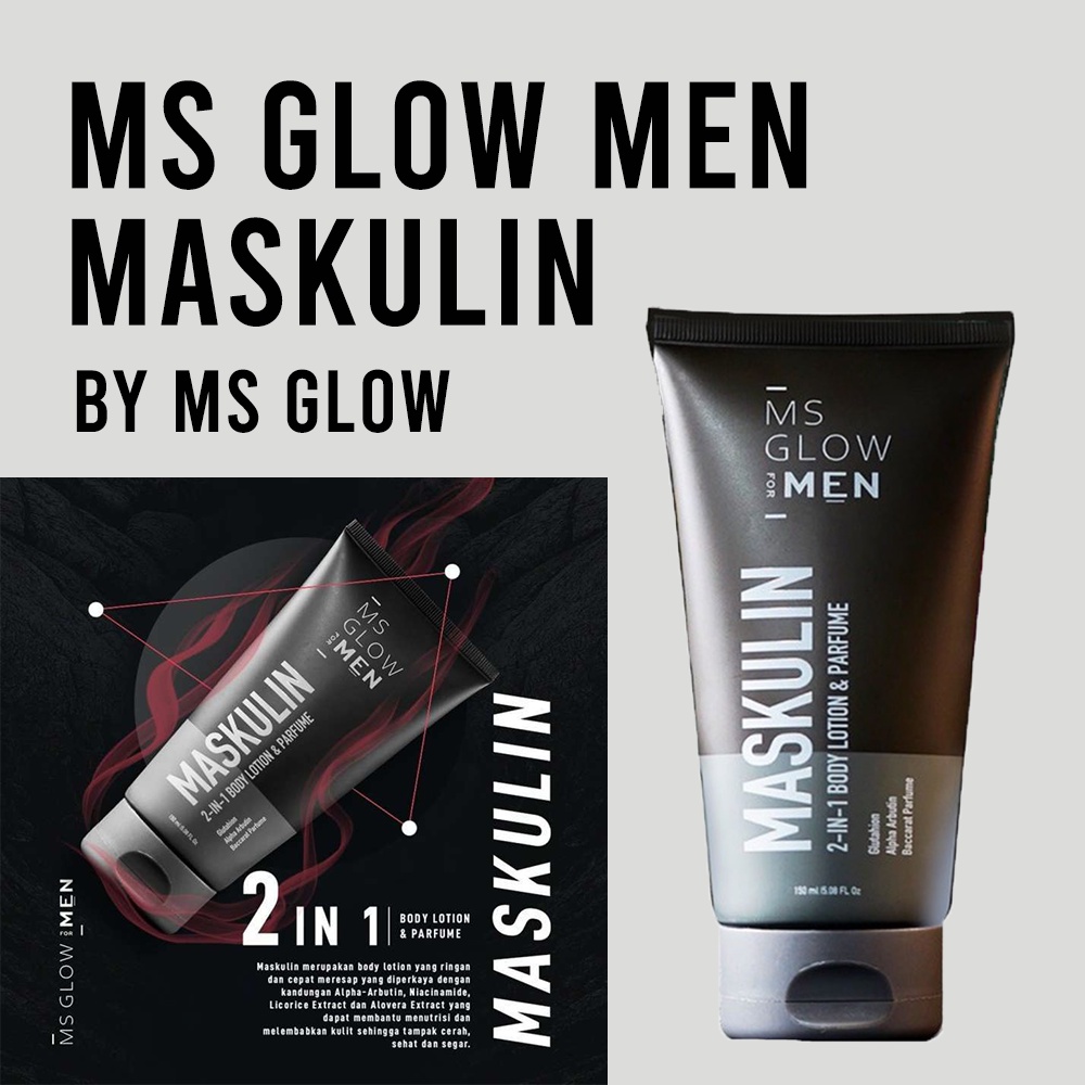 Jual MS Glow Men Maskulin 2 In 1 Body Lotion Parfume MsGlow For Men ...