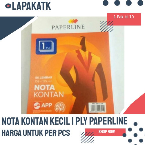 Jual NOTA KONTAN KECIL 1 PLY PAPERLINE (1BUKU) ++++ | Shopee Indonesia