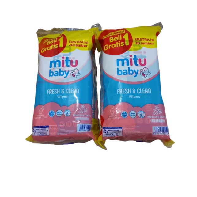 Jual Mitu Baby Wipes Fresh n' Clean | Shopee Indonesia