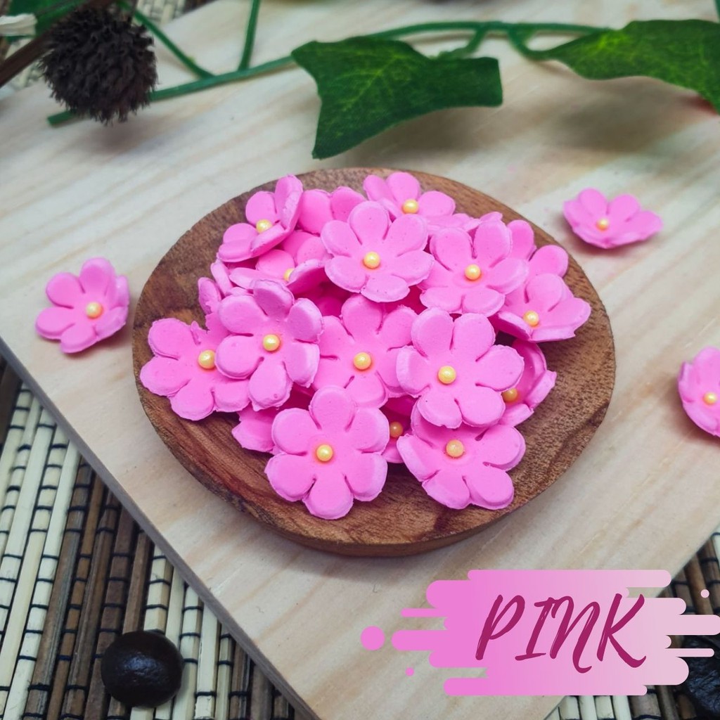 Jual GUMPASTE - BUNGA ICING - MINI GUM PASTE FLOWER - HIASAN CAKE BUNGA ...