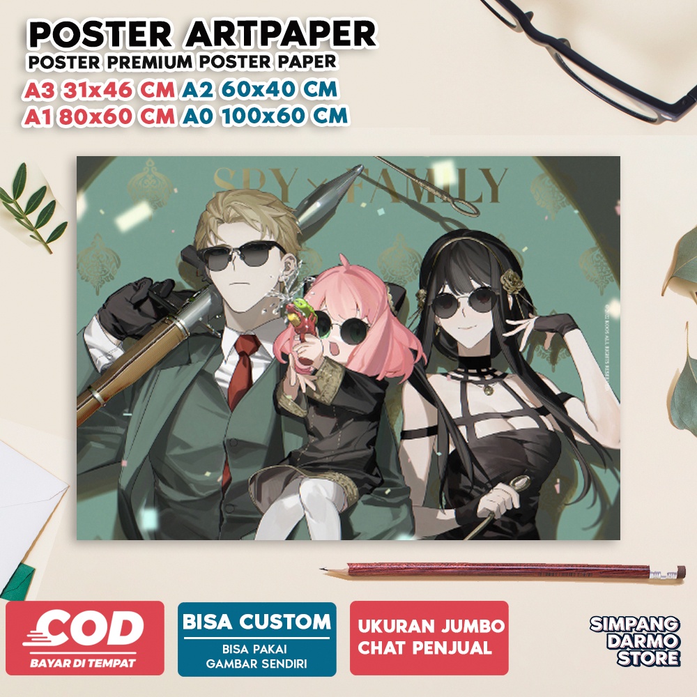 Jual Poster Spy X Family Anya Twilight Loid Forger Yor Ibu Anya Bond ...