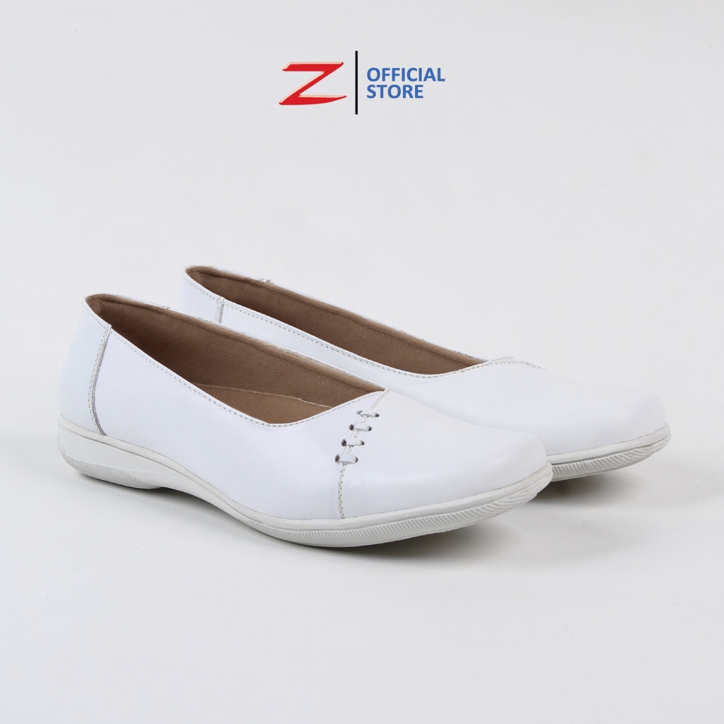 Jual Zeintin - Sepatu Kulit Wanita Pantofel Wanita Putih Sepatu Formal ...