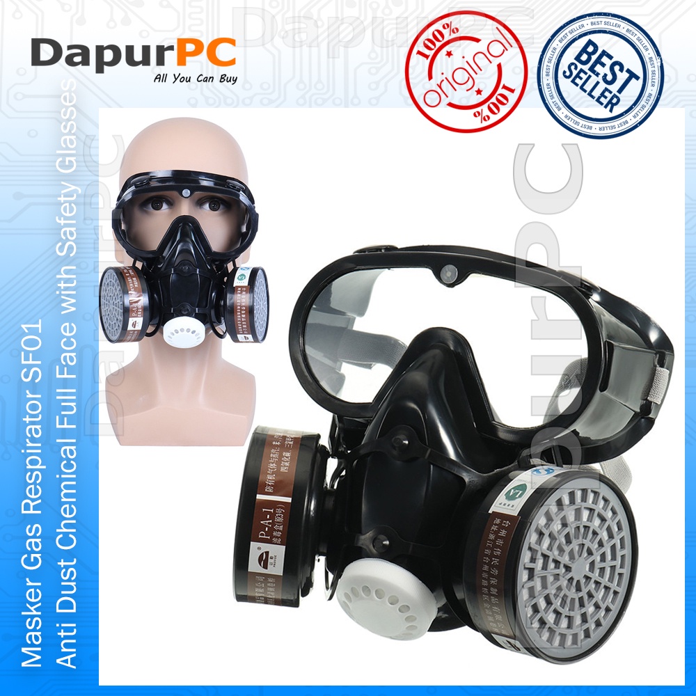 Jual Masker Gas Respirator SF01 Anti Dust Chemical Full Face Safety Glasses | Shopee Indonesia