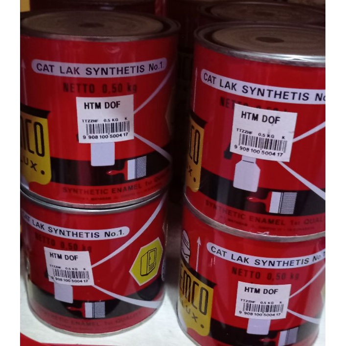 Jual Cat Kayu Besi Warna Hitam Dof 1/2 kg Emco | Shopee Indonesia