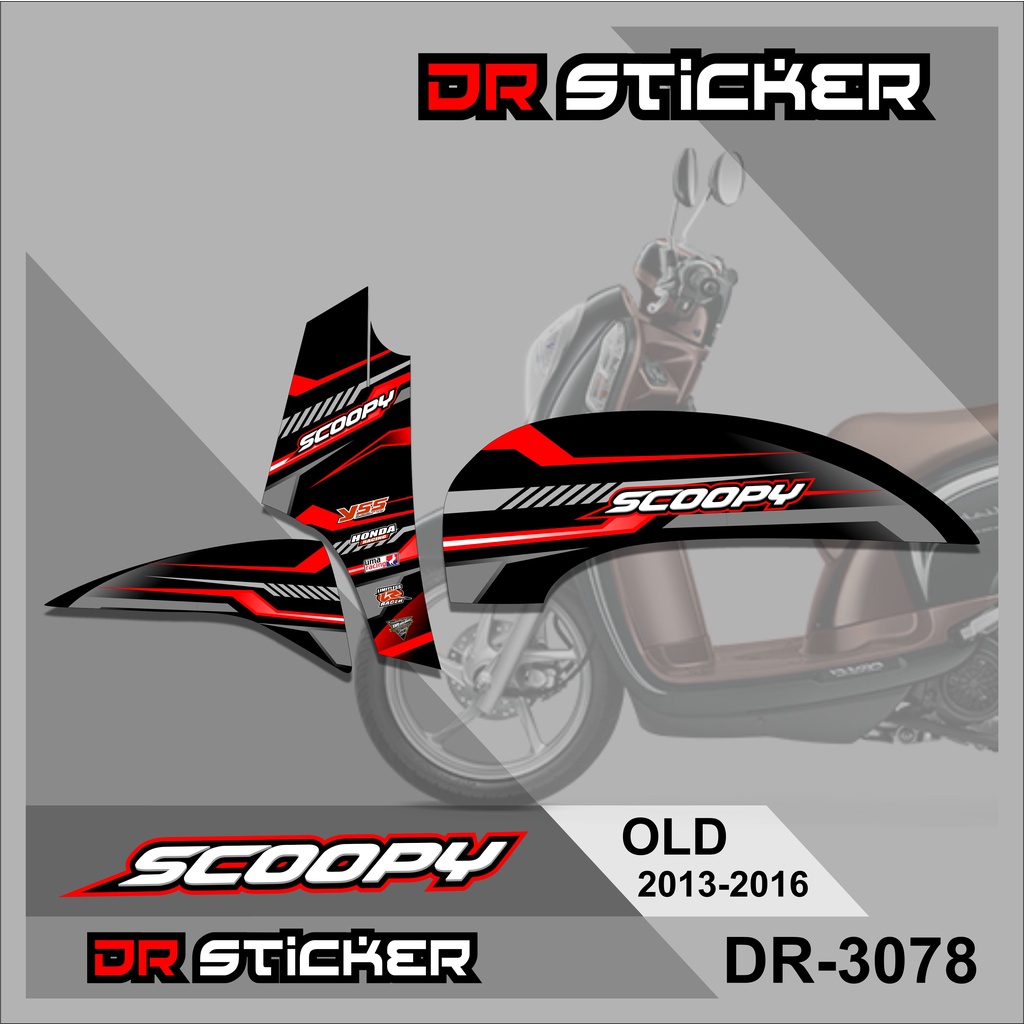 Jual Stiker Striping Scoopy OLd 2013 -2016 Variasi List Desain Racing ...