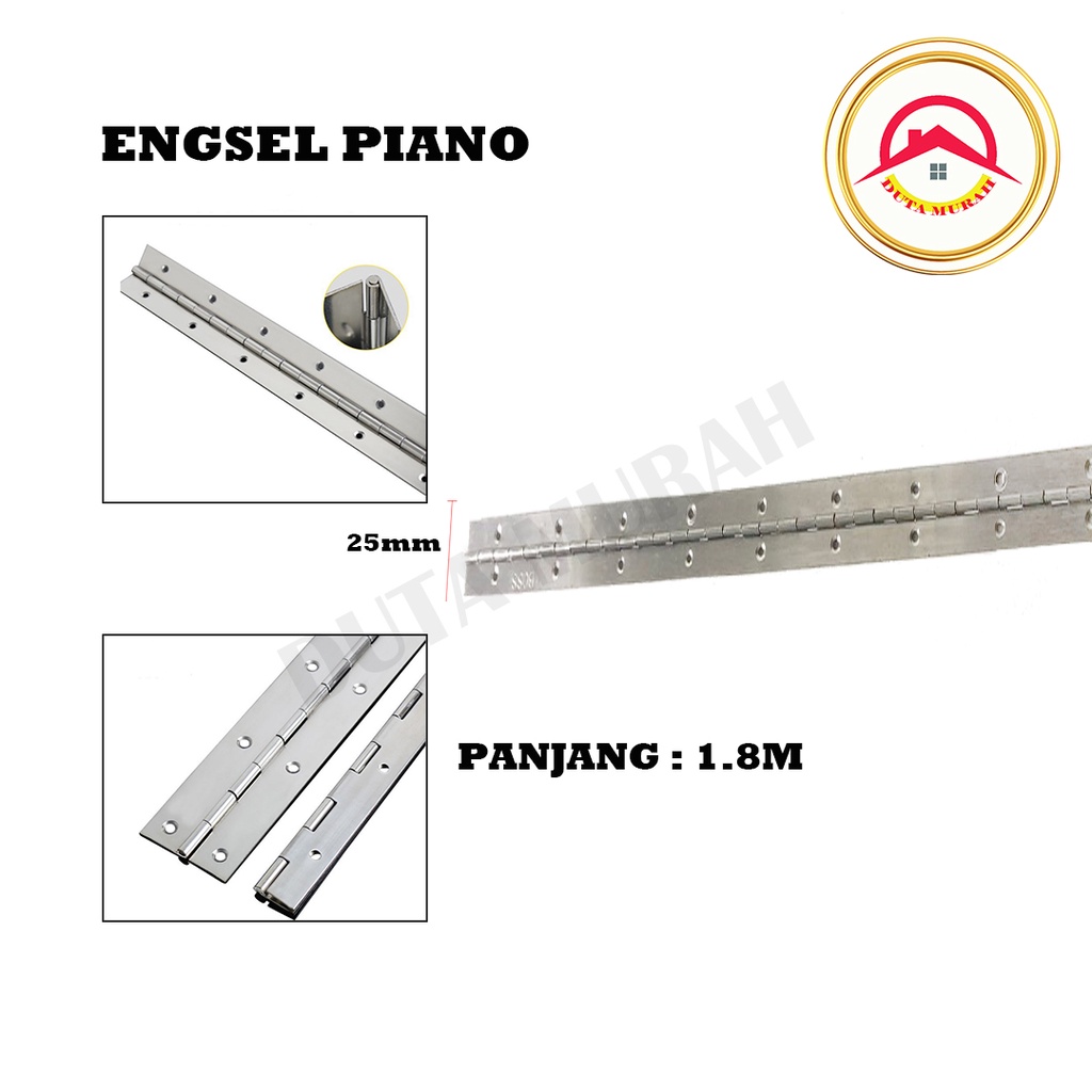 Jual Engsel Piano 1.8 Meter / Engsel Lemari besi dapur / Engsel Lemari ...