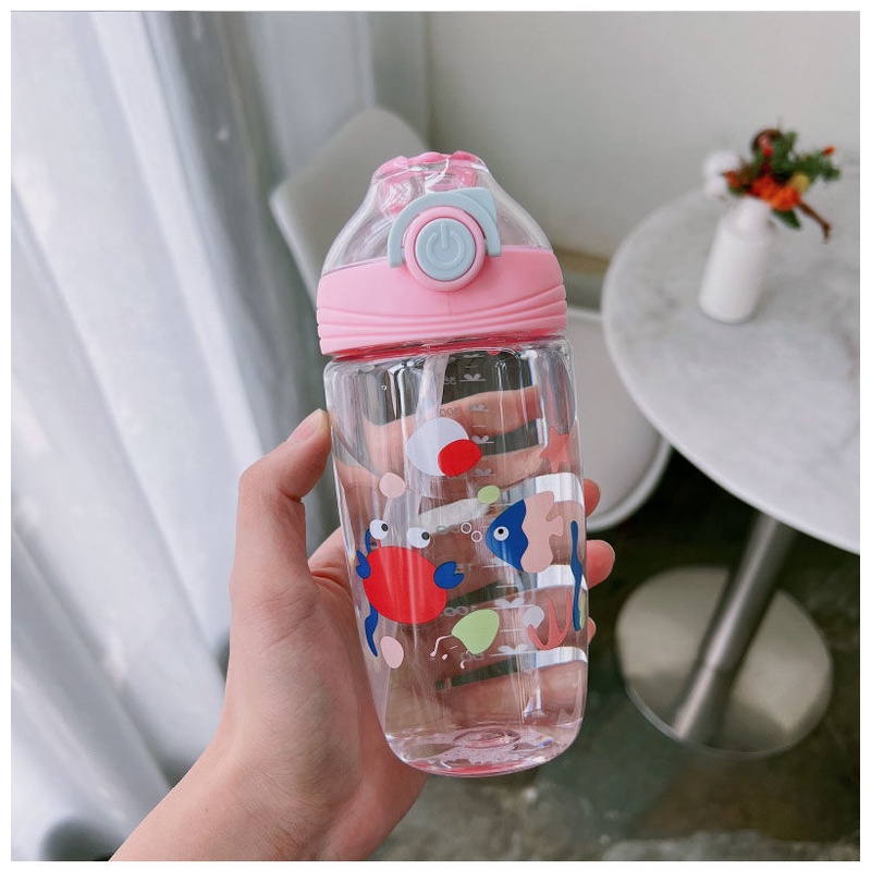 Jual Botol Minum Anak Karakter Kartun Hewan Lucu Ada Gantungan 450ml ...