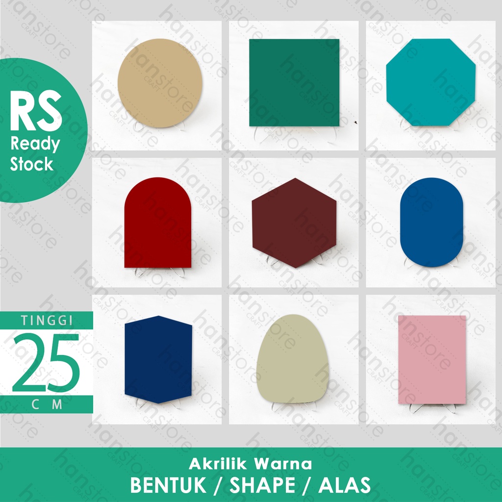 Jual RS t.25 Alas Tatakan Shape Bentuk Bulat Bundar Kotak Segi Dome ...