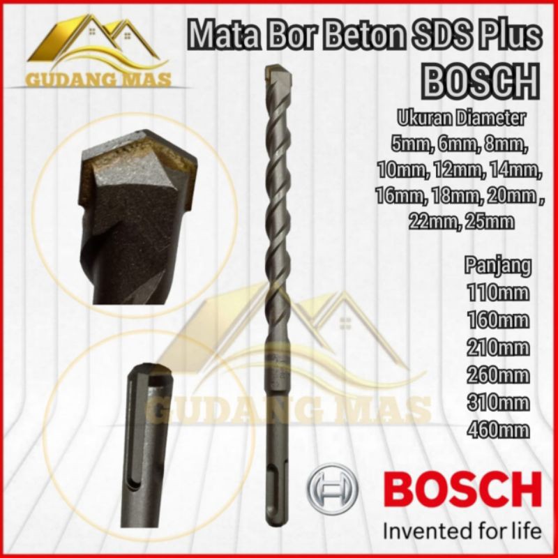 Jual Bosch Mata Bor Beton SDS Plus 5mm - Mata Bor Beton Bosch Tancap/Colok | Shopee Indonesia