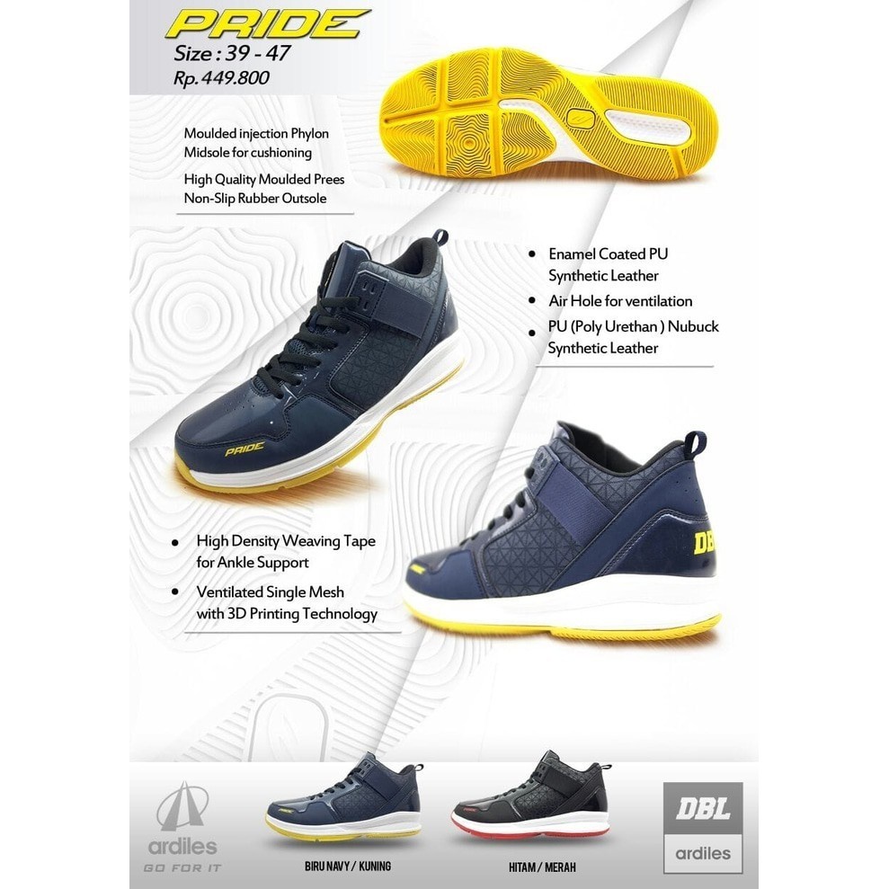 Jual DBL Ardiles PRIDE / PRIDE 1 Sepatu Olahraga Basket ORIGINAL 100% ...