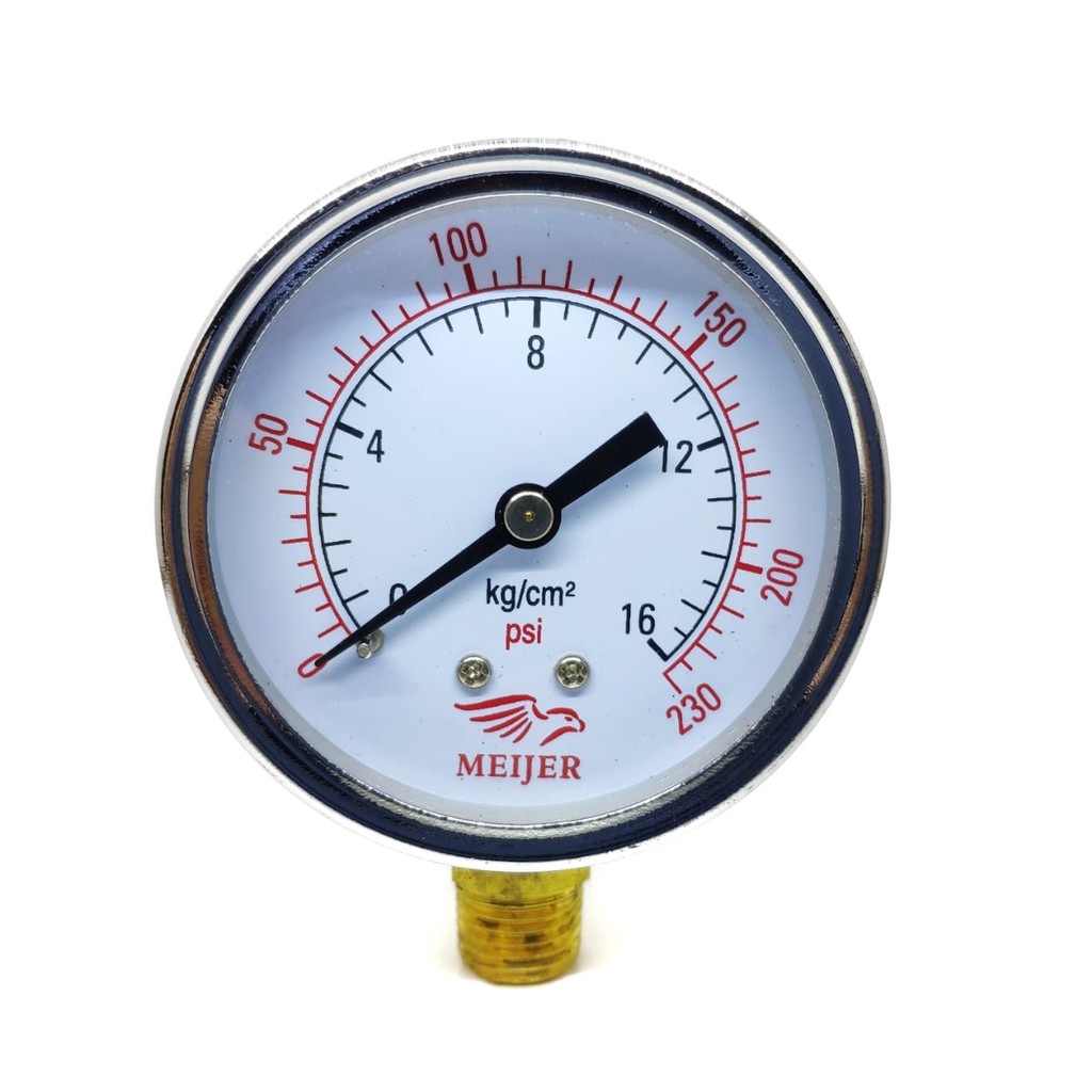 Jual MANOMETER COMPRESSOR 2.5 INCH 6BAR 10BAR 16BAR 25BAR 40BAR 60BAR ...