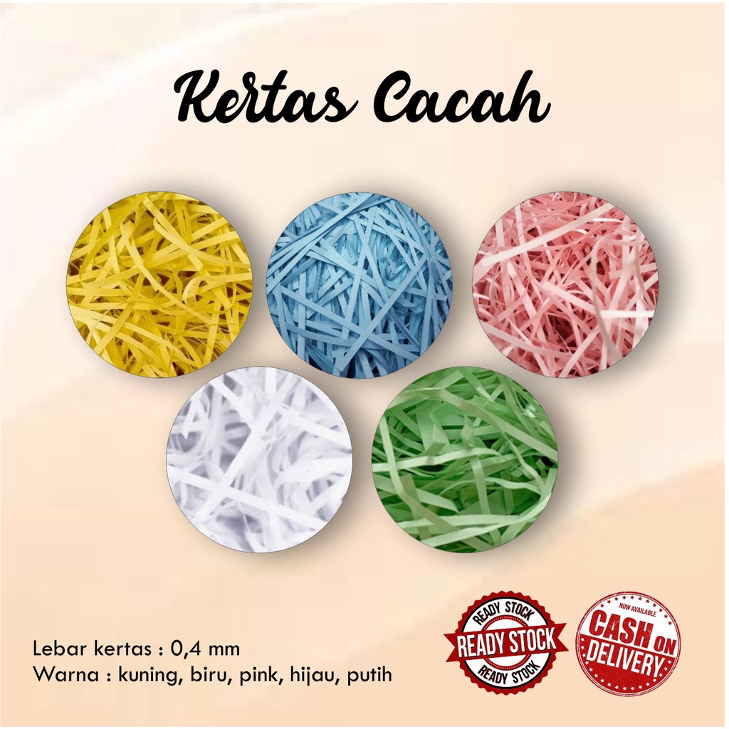 Jual [50 gr] Kertas Cacah / Paper Shredded Paper / Kertas serut ...