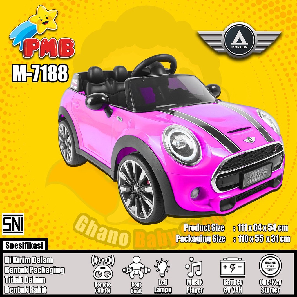 Jual MAINAN ANAK MOBIL AKI M-7188 PMB//MOBILAN AKI MINICOOPER PMB M7188 ...