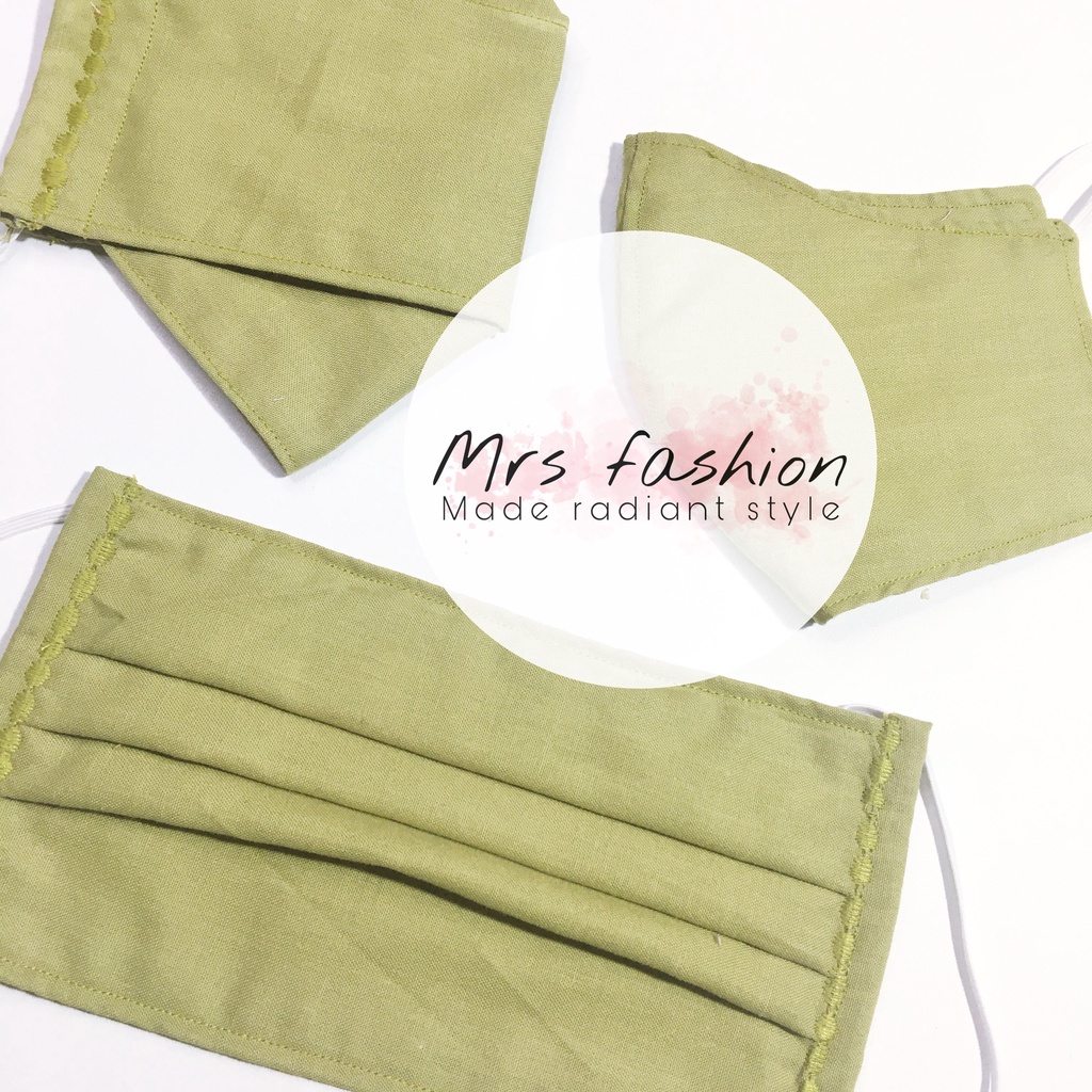 Jual masker kain dua lapis 3d rempel duckbill hijab earloop motif polos ...