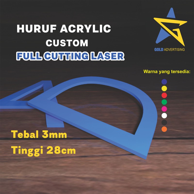 Jual Huruf Akrilik Single Layer T 28cm Tebal 3mm | Shopee Indonesia